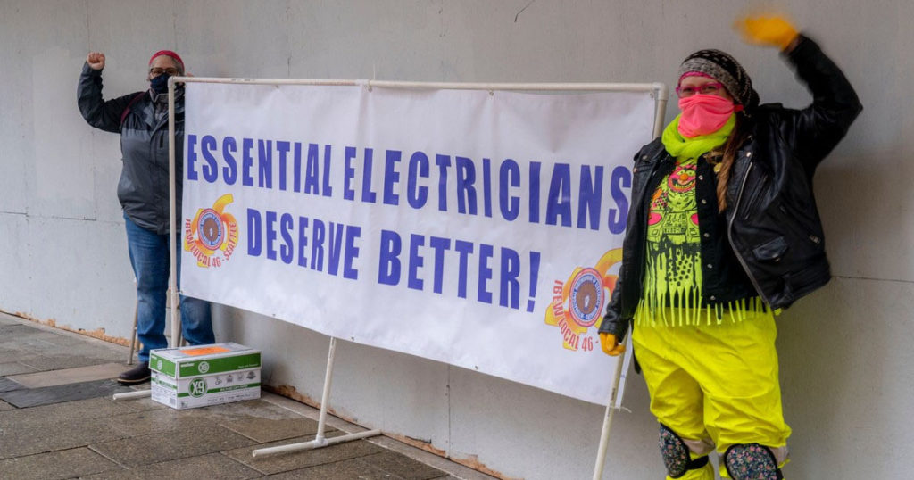 NECA pushes IBEW 46's '900' to the brink of a strike — The STAND