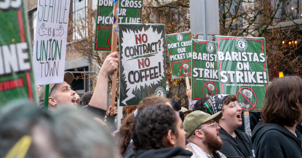 No contract, no coffee: Starbucks workers strike — The STAND