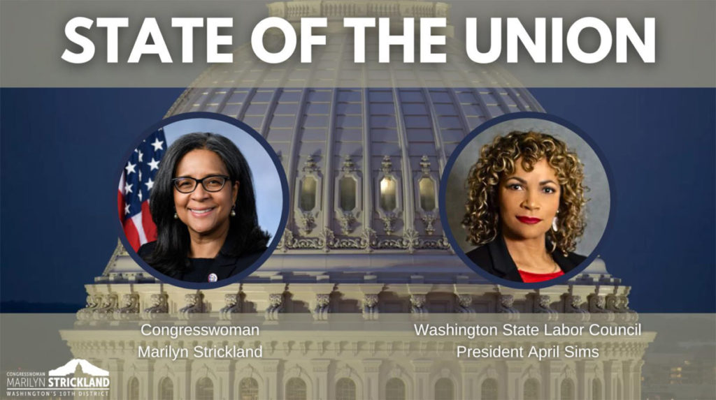 WSLC's April Sims is Rep. Strickland's guest to State of the Union