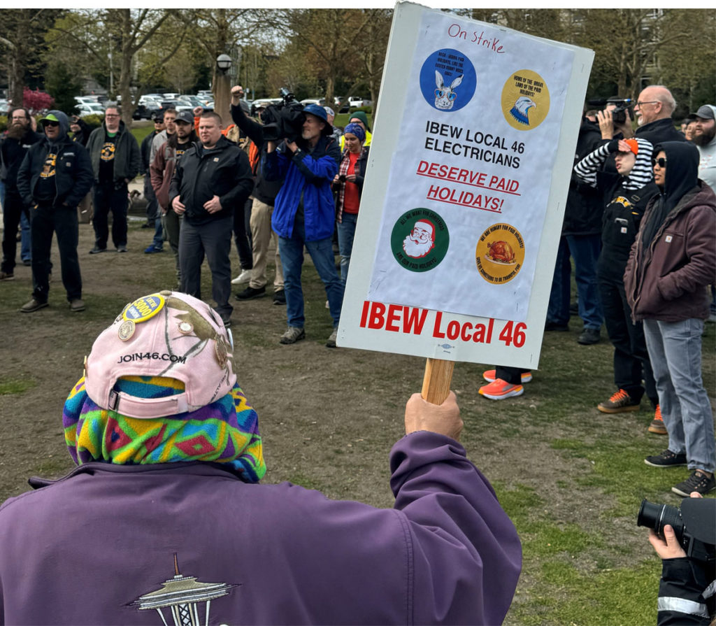 Labor's backing IBEW 46 electricians 'as long as it takes'