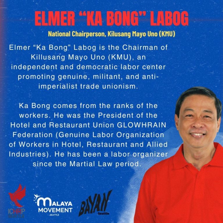 Kapit Bisig (Link Arms) with Philippines unions in Seattle