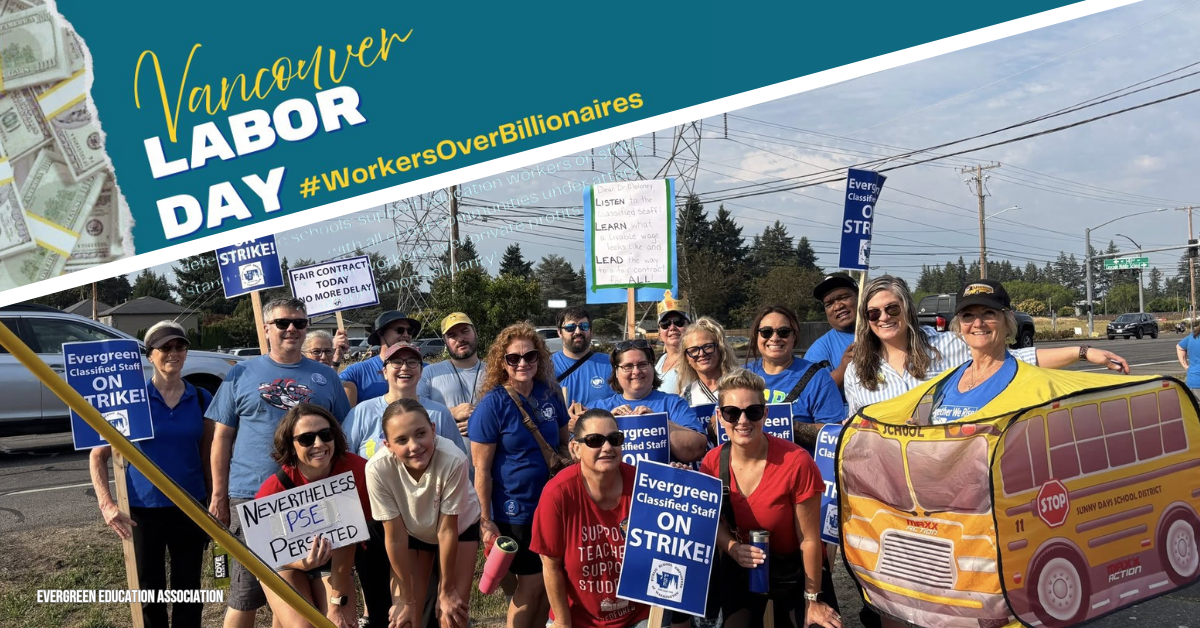 SW Washington 'Workers over Billionaires' Labor Day Rally — The STAND