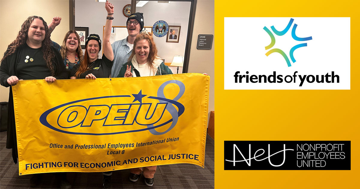 Friends of Youth staff joins together with OPEIU 8