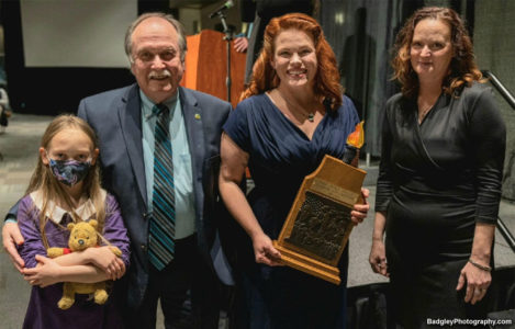 Mike Sells Labor Champion Award presented to Mary Fosse